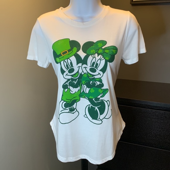Disney | Tops | Nwt Disneys Mickey Minnie Mouse Irish Graphic Tee ...